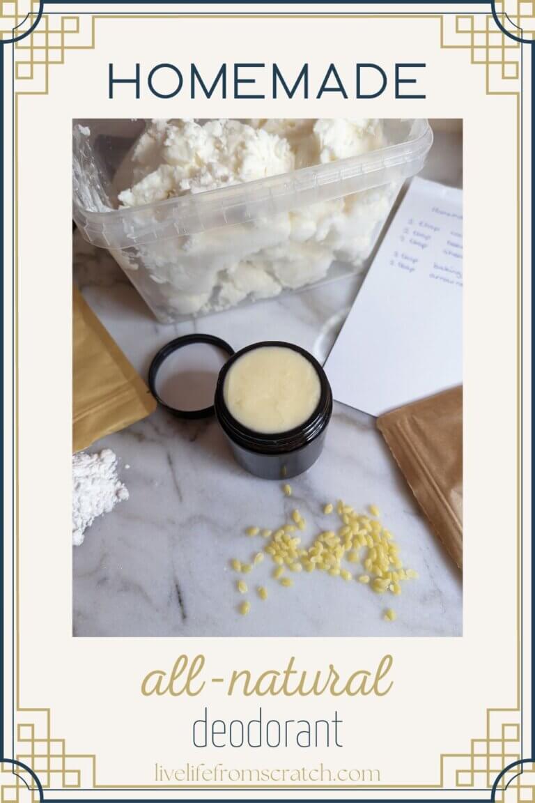 How to make an easy homemade all-natural deodorant - Live Life from Scratch